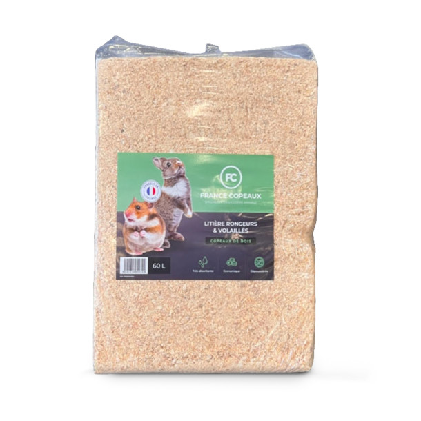 Copeaux de Bois Rongeur & Co - Pack 14.4 kg - Écologique & Confortable